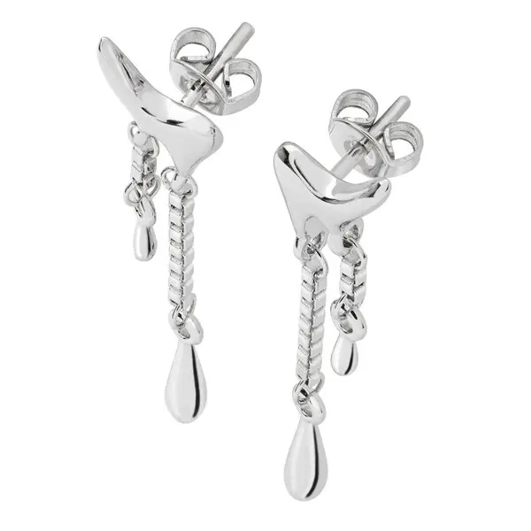 LUCY QUARTERMAINE Melting Drop Earrings - Silver