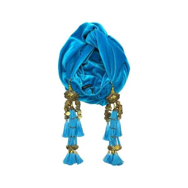 JULIA CLANCEY Azure Dream Turban - Blue
