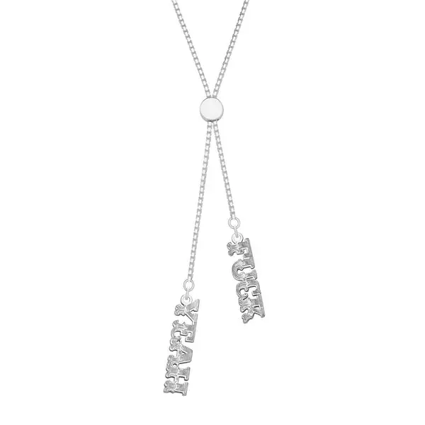 CARTERGORE Fuck Yeah Sterling Slider Necklace - Silver