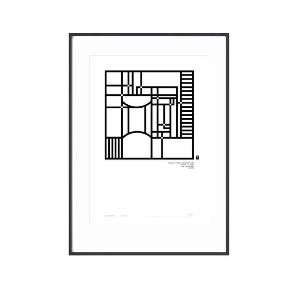 Curiosity Snug Zodiac Series Abstract Lines Gemini Print - Black