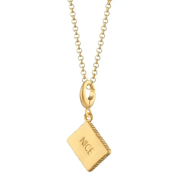 LILY CHARMED Plated Nice Biscuit Charm Necklace - Gold