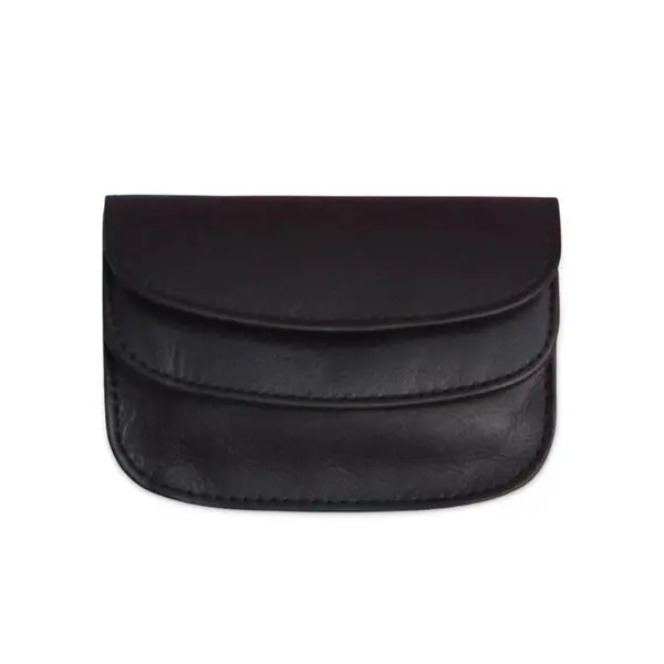VIDA VIDA Leather Scallop Purse - Black