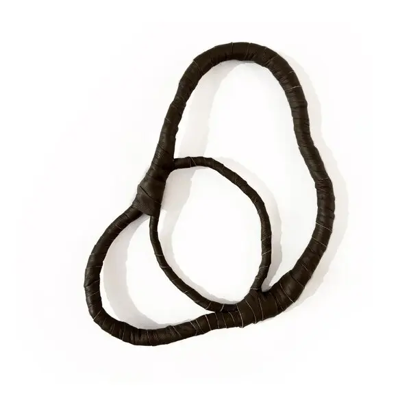 WAIWAI Omni Leather Wall Sculpture - Brown