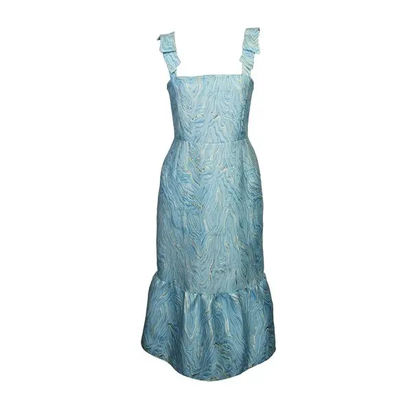JENNAFER GRACE Georgina Dress In Guilded Sky - Blue