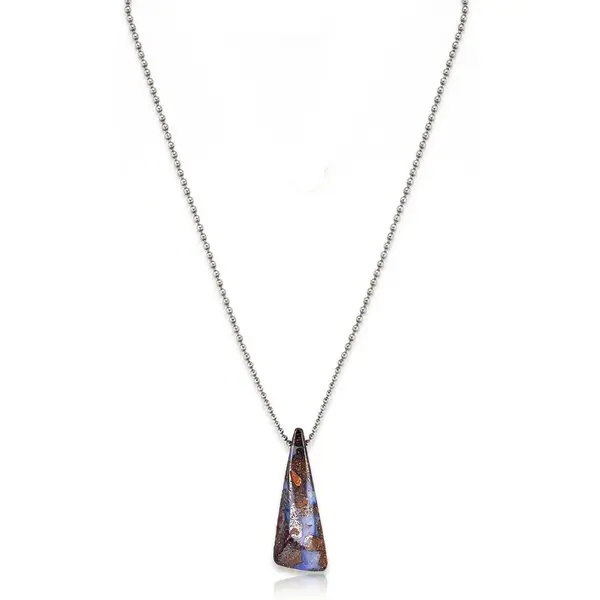 JAREDJAMIN Blue / Brown / Silver Down Under Boulder Opal Necklace - Blue/brown/silver