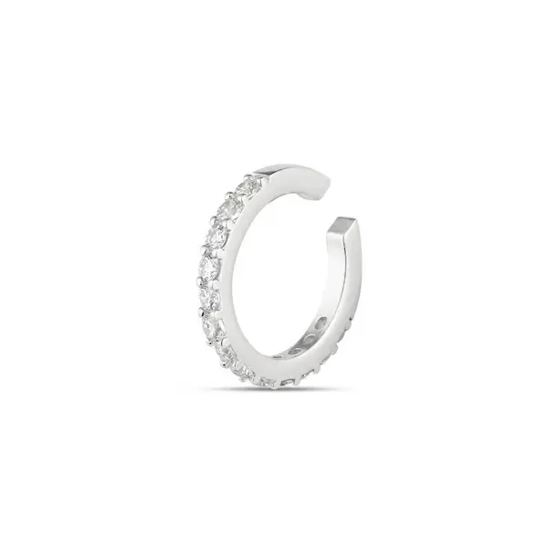 SPERO LONDON Cubic Zirconia Sterling Ear Cuff No Piercing - Silver