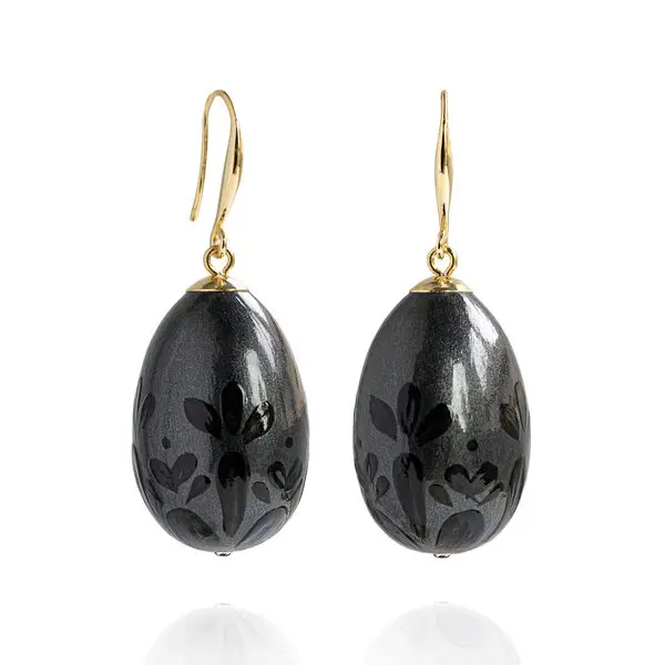 SAULE LABEL Nova Earrings In Phantom - Black