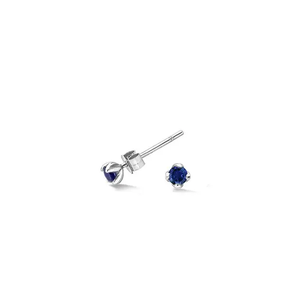 DOWER & HALL Blue Sapphire Orissa Studs - Silver