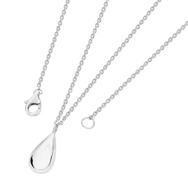 LUCY QUARTERMAINE Solid Sterling Tear Drop Pendant - Silver