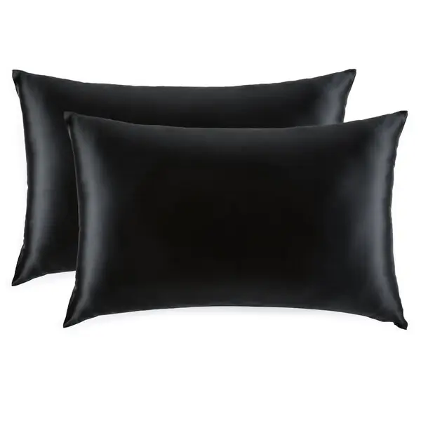 SILK WORKS Standard Pillowcase Set - Black