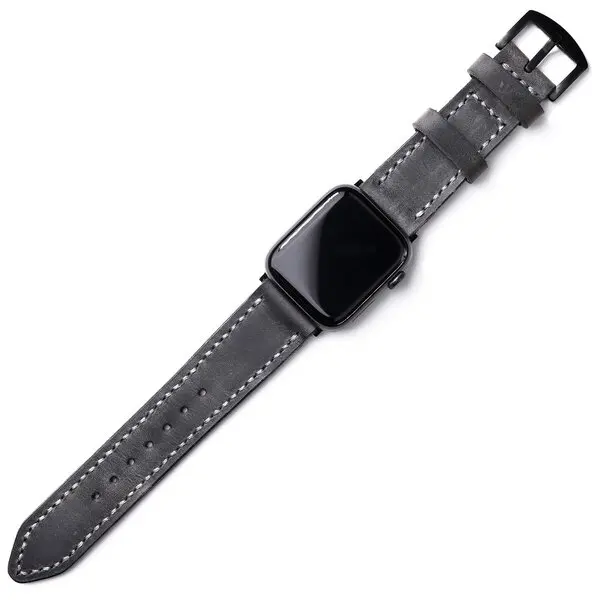 ROARCRAFT Custom Made Apple Watch Strap Antique Gray - Grey