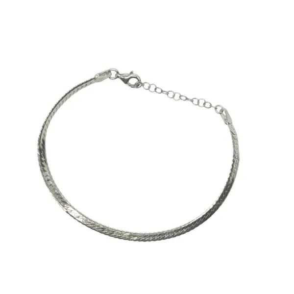 SPERO LONDON Italian Sterling Herringbone Bracelet - Silver