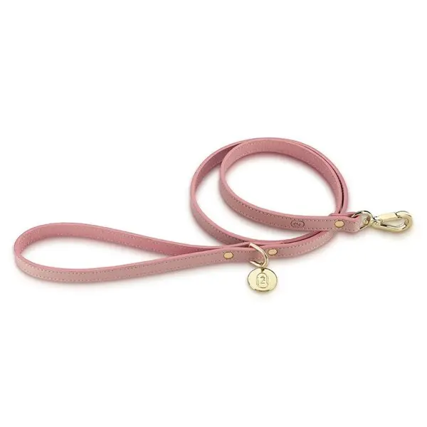 Zoë Pet Atelier Leather Dog Leash - Pink