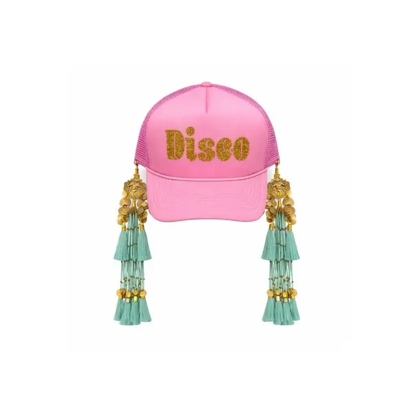 JULIA CLANCEY Disco Dream Candy Tasseltastic Dream Trucker Cap - Pink