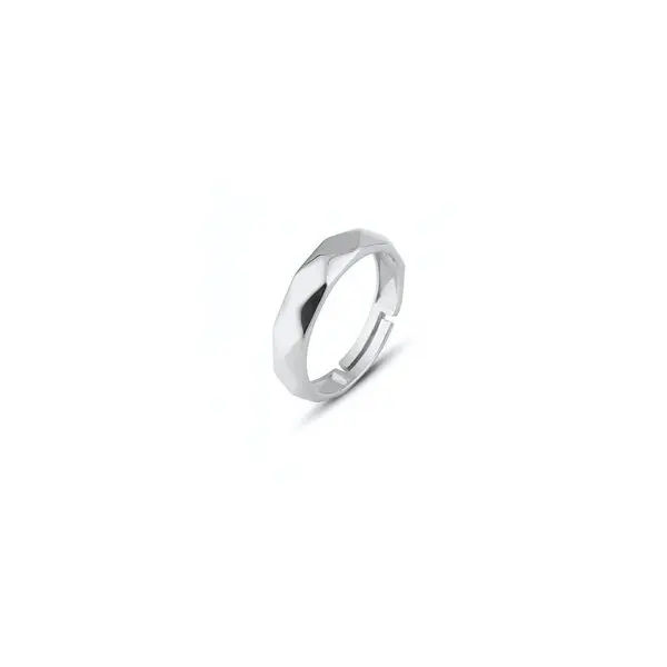 SPERO LONDON Sterling Wide Hammered Ring - Silver