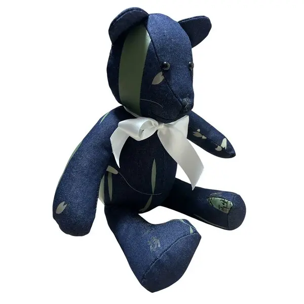 TOKKOU Teddy Bear Recycled Denim Bamboo - Blue