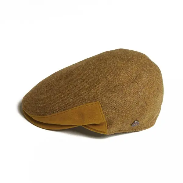 DASMARCA HATS Troy Tweed Wool Cap For Hay - Yellow