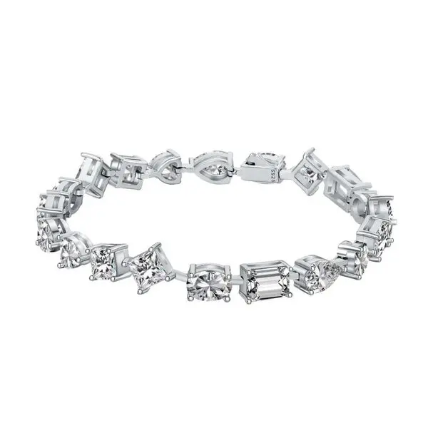 VIVIANA HALIL The "variété De Lumières" Premium Zirconia Bracelet - Silver