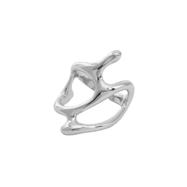 JANUS EDINBURGH Sterling Statet Fluidity Oich Ring Adjustable - Silver