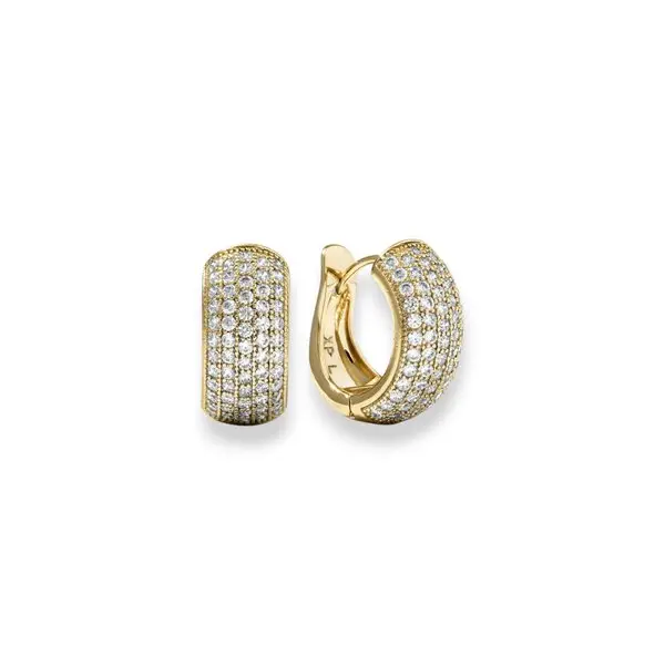 ALEXIE OF ATHENS Thea Chunky Pave Huggies - Gold