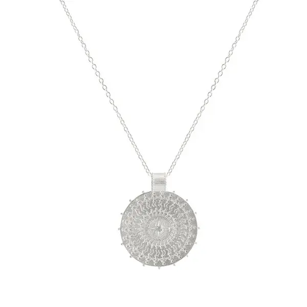 RIZE Silver / Blue Tribal Goddess Pendant Sterling Silver - Silver/blue