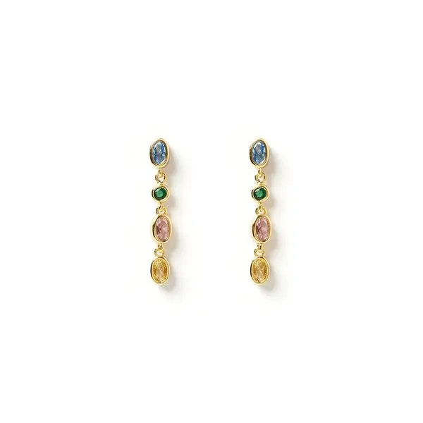 ARMS OF EVE Isadora Gold Earrings Multi - Blue