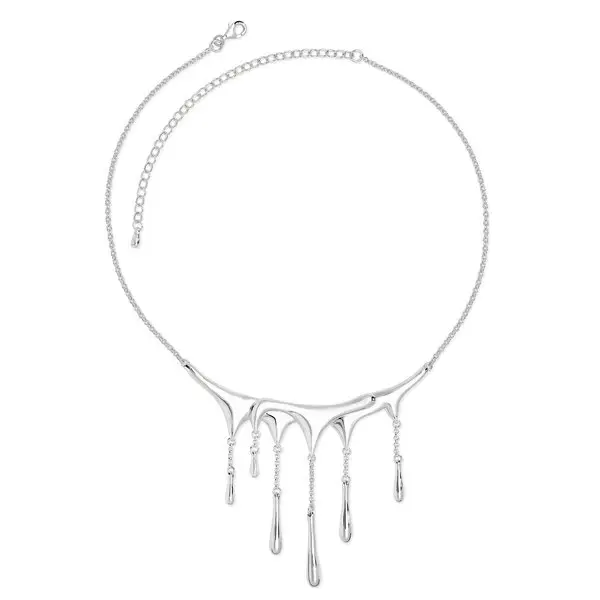 LUCY QUARTERMAINE Sterling Melting Drop Necklace - Silver