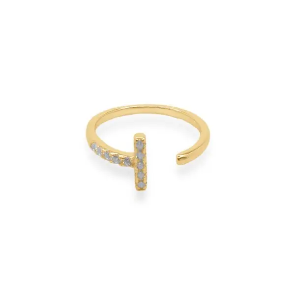 VIEA Hazel Dainty Zirconia Stone Ring - Gold
