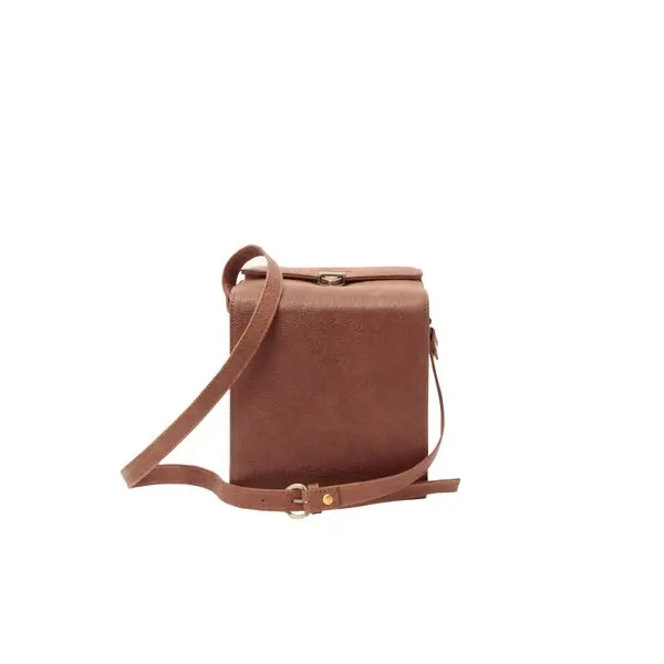 CHANEL JOAN ELKAYAM Small Leather Box Bag - Brown