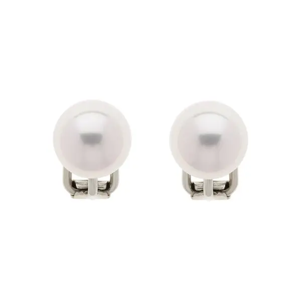 EMMA HOLLAND JEWELLERY Pink / Silver Blush Pink Pearl Clip Earrings - Pink/silver