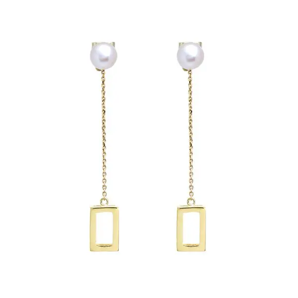SHEIDA FARROKHI Rectangle Drop Earrings Solid Yellow - Gold/yellow