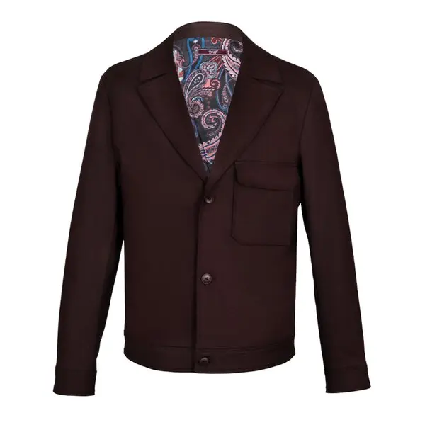DAVID WEJ Ashford Relaxed Patch Pocket Jacket - Brown