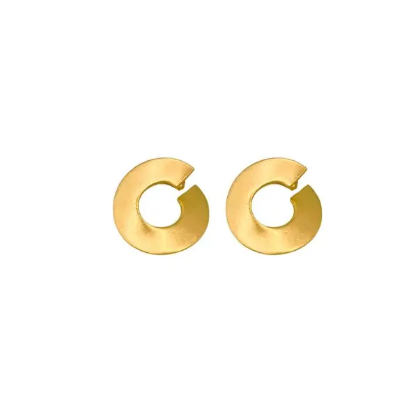 LES REINES The Eternity Statet Earrings 24k Plated - Gold