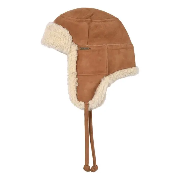 OWEN BARRY Sheepskin Trapper Hat Brandy Cream Garth - Brown