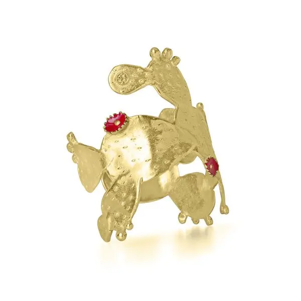 SOPHIE SIMONE DESIGNS Cuff Cactus With Enamel - Gold