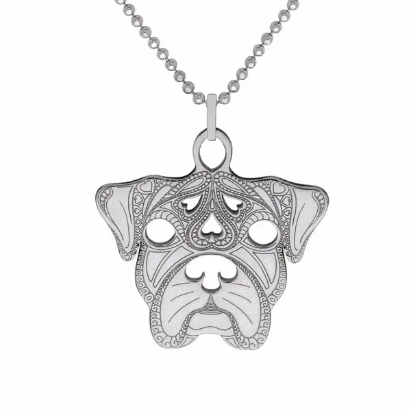 CARTERGORE Medium Boxer Pendant Necklace - Silver