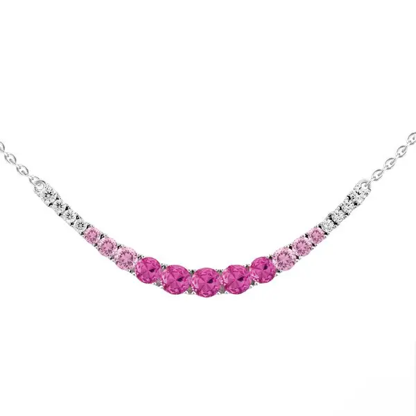 Arte Madrid Sierra Ridgeline Necklace Fuchsia - Pink