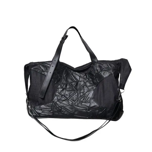 METAMORPHOZA Denim And Leather Tote Bag - Black