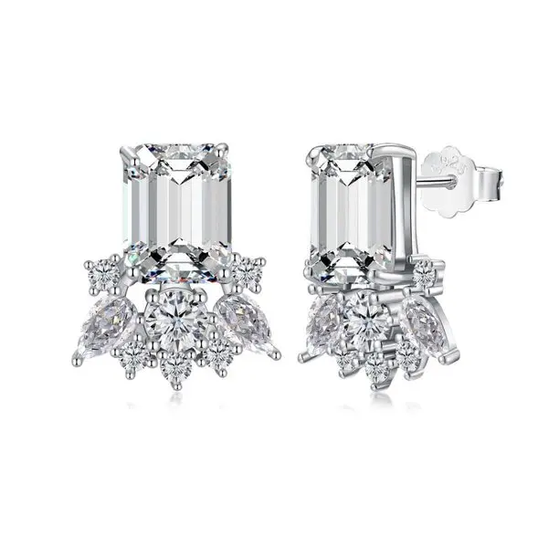 VIVIANA HALIL The Bella Earrings – Sterling Multi-cut Icons - Silver