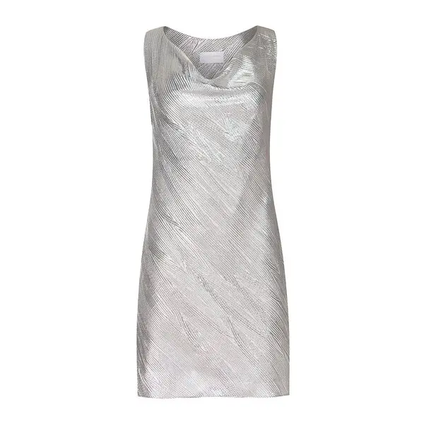 ROSES ARE RED Silver / Grey The Lou Mini Dress In Silver - Silver/grey