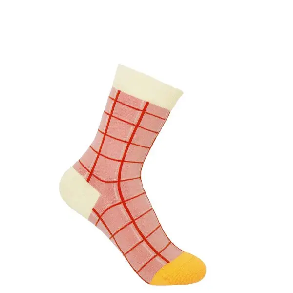 PEPER HAROW - MADE IN ENGLAND Grid Socks - Pink