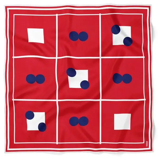 SQUAÏR Trame Square Silk Scarf