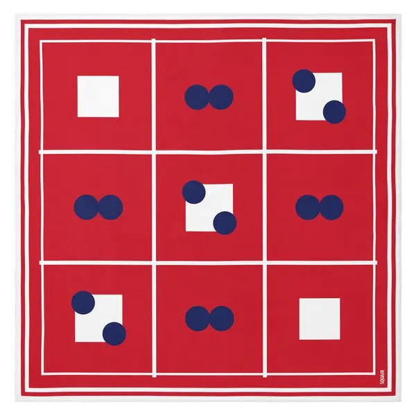SQUAÏR Trame Square Silk Scarf - Red