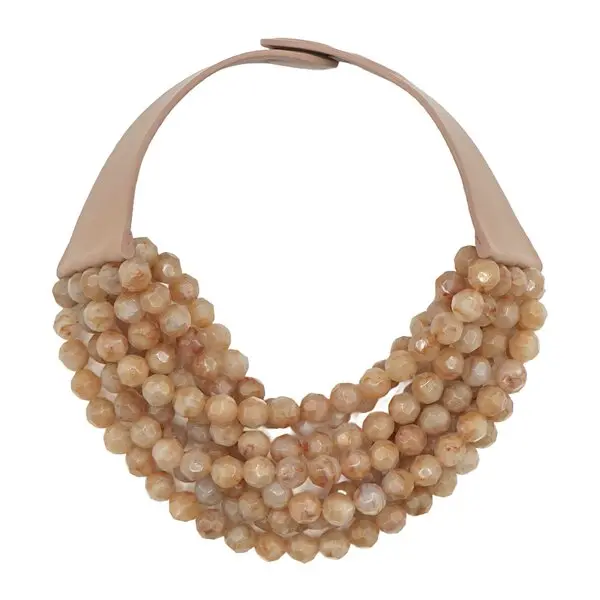 Fairchild Baldwin Neutrals Bella Marble Earth Necklace - Brown