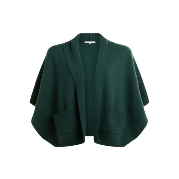 Saachi Open Front Oversized Cardigan Sweater - Green