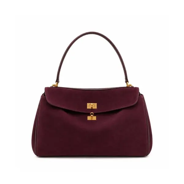 HARMAIN LEATHERS LTD The Sophia Suede Top-handle Bag