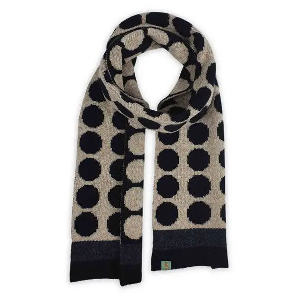 OTTO & SPIKE Black / Neutrals / Grey Scarves Velvet Black - Black/grey