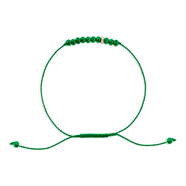 C. GRASSI The Energy Project Bracelet – Transformation With Malachite & Solid 14k Gold Bead - Green