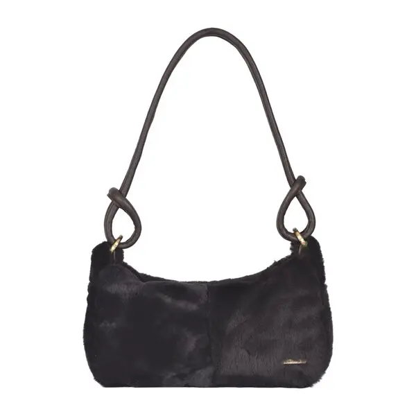 OWEN BARRY Sheepskin Shoulder Bag Ebony Devoran - Brown