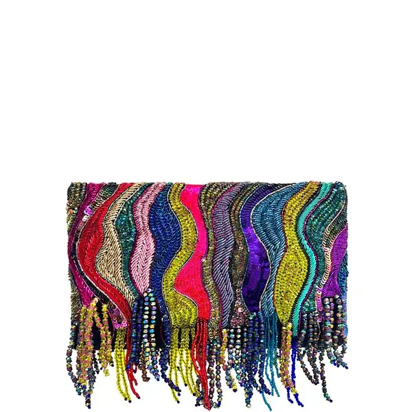 SIMITRI Zari Dune Clutch Bag - Gold